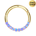 16 Gauge Gold Daith Earring Opal Gold Daith Jewelry – OUFER BODY JEWELRY