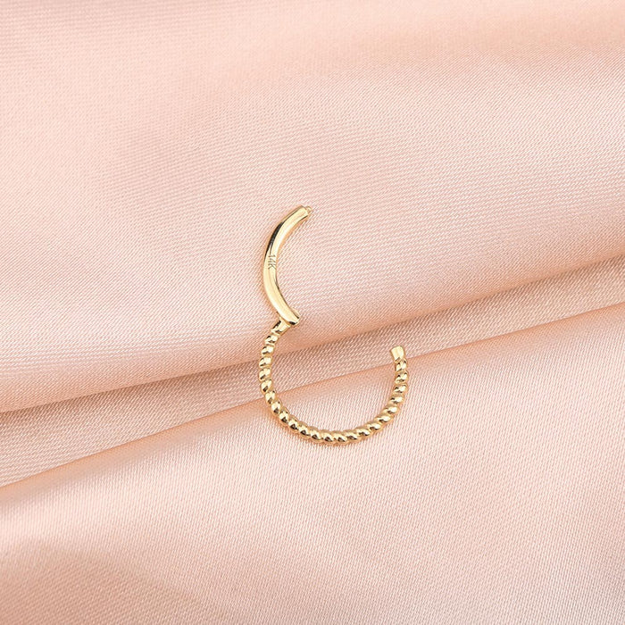 14K Gold Woven Conch Earring