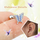 16G Blue Butterfly Tragus Earrings – OUFER BODY JEWELRY