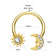 Sun and Moon Septum Ring Diamond Septum Horseshoe