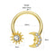Sun and Moon Septum Ring Diamond Septum Horseshoe – OUFER BODY JEWELRY