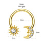 Sun and Moon Septum Ring Diamond Septum Horseshoe – OUFER BODY JEWELRY