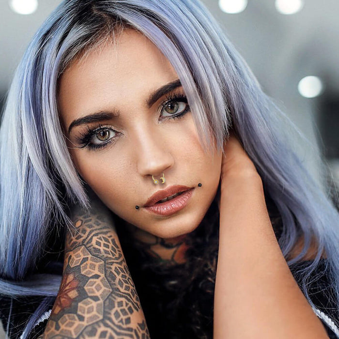 Sun and Moon Septum Ring Diamond Septum Horseshoe