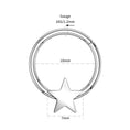Star Septum Ring 16G Simple Septum Rings – OUFER BODY JEWELRY