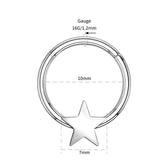 Star Septum Ring 16G Simple Septum Rings – OUFER BODY JEWELRY