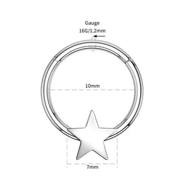 Star Septum Ring 16G Simple Septum Rings – OUFER BODY JEWELRY