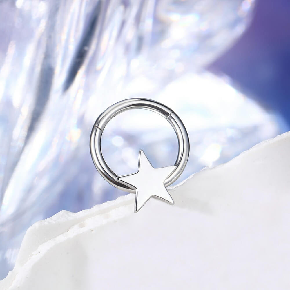 Star Septum Ring 16G Simple Septum Rings