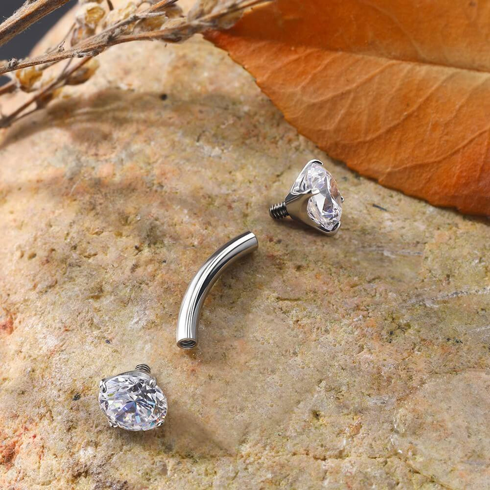 Internally Threaded Titanium Belly Piercings