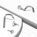 20G Corkscrew Stud 2mm Titanium Threadless Nose Stud – OUFER BODY JEWELRY