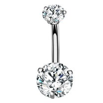 Titanium Belly Button Rings Round CZ Belly Ring – OUFER BODY JEWELRY